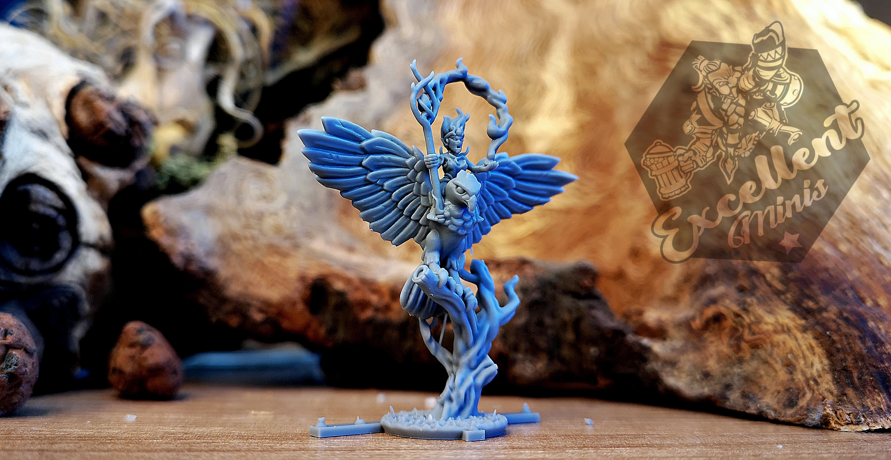 Elves of the Wood Hawk Rider Mage Hero | Excellent Miniatures